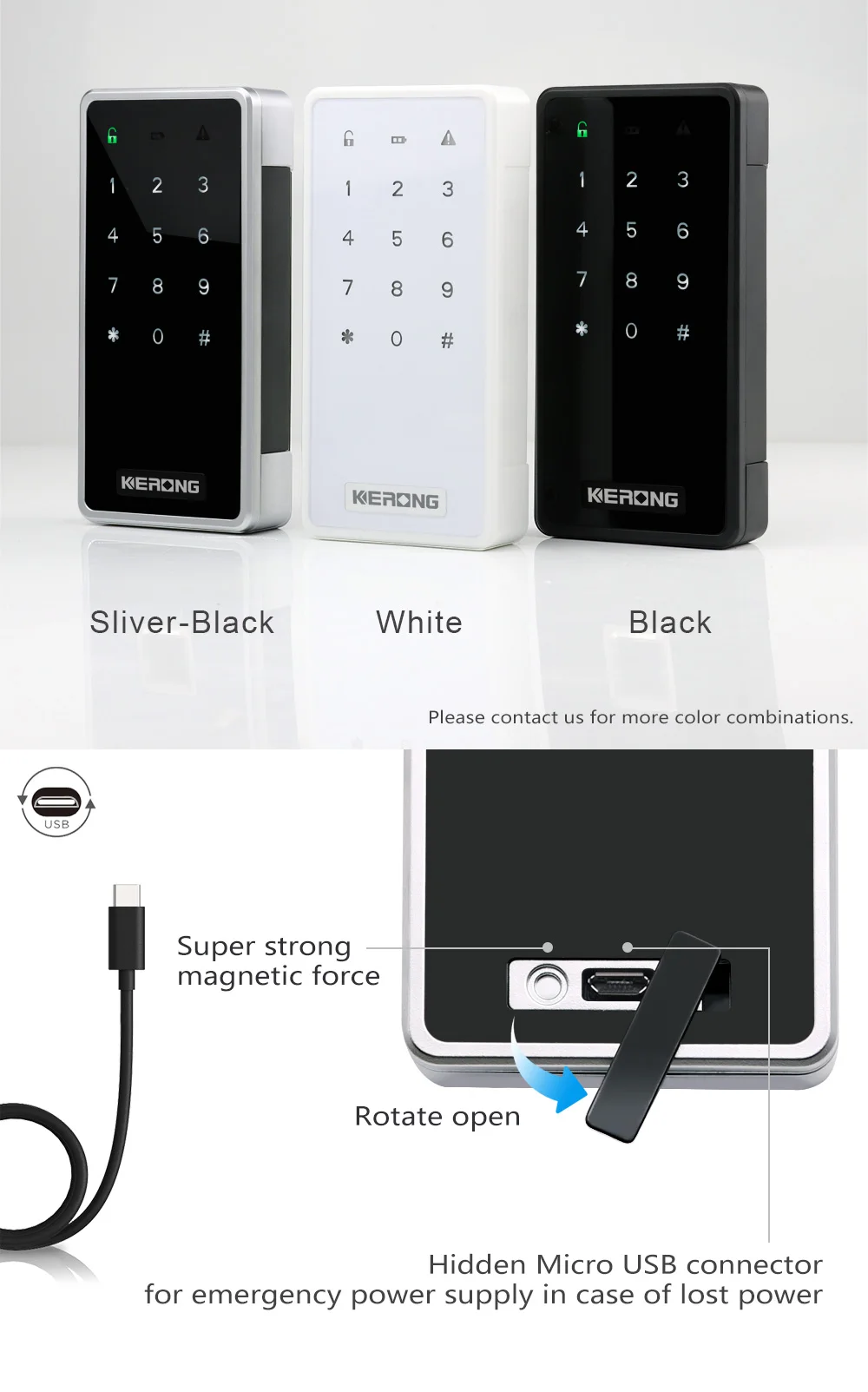 Kerong August Digital Wardrobe Password Lock Intelligent Keyless ...