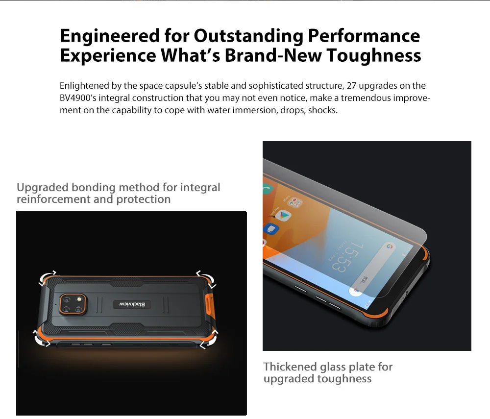 Ip68 Blackview Bv4900 Android 10 Rugged Smartphone 3gb+32gb Mobile ...