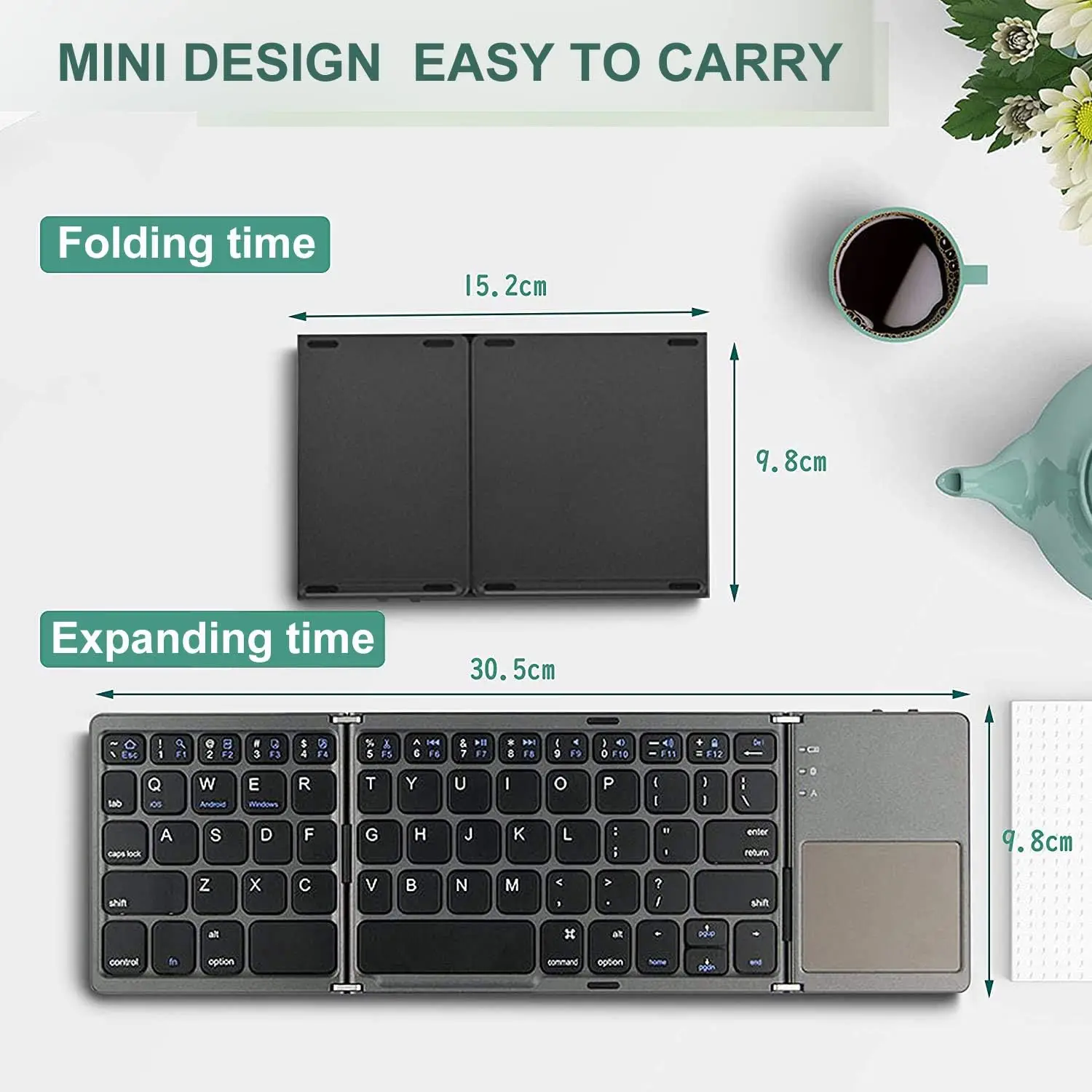 Foldable Keyboard - Portable Bluetooth Mini Keyboard