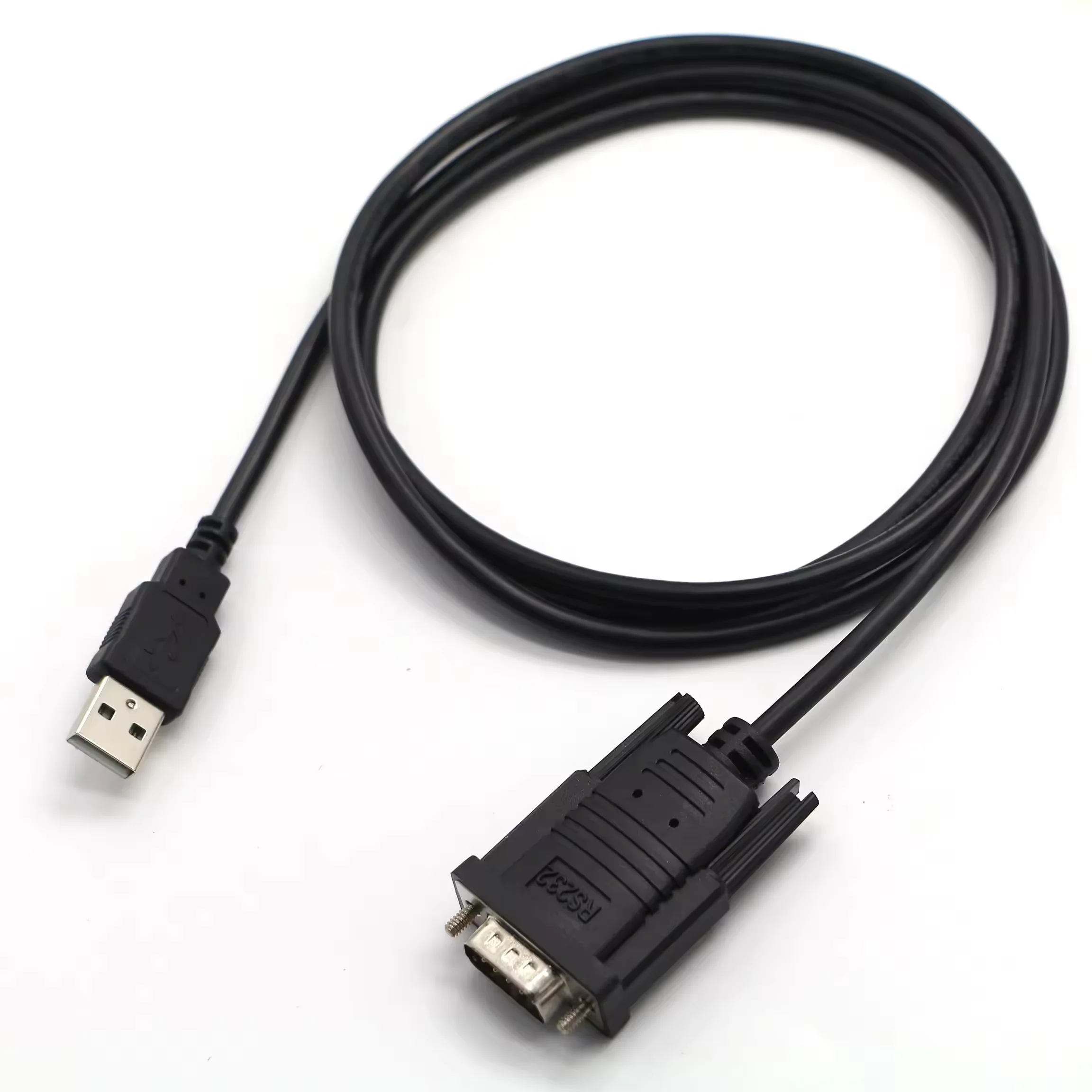 USB to RS-232 DB9 Male 9 Pin Null Modem Rollover Serial Adapter Cable for WindowsLinux MAC OS ...
