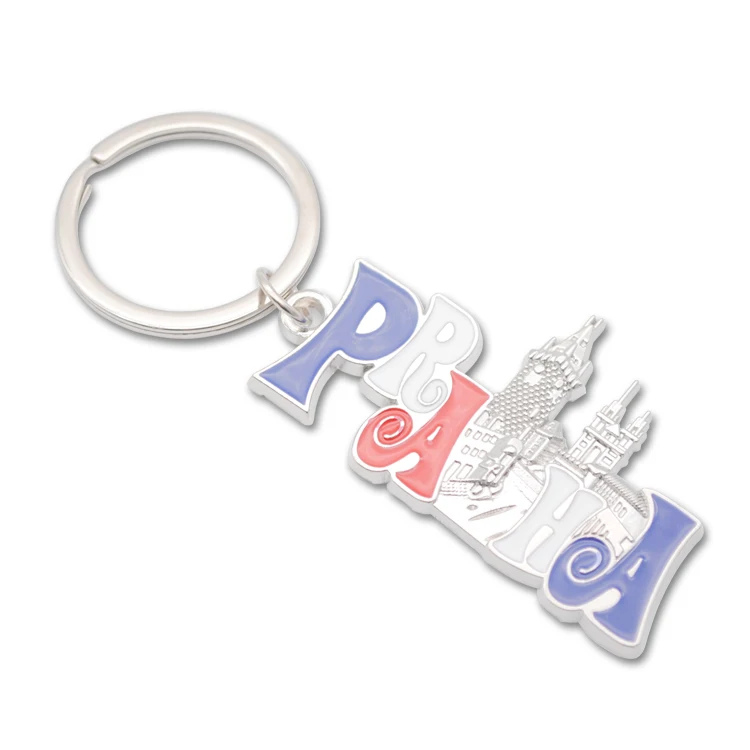 Custom Czech Republic Metal Souvenir Gift Keyring
