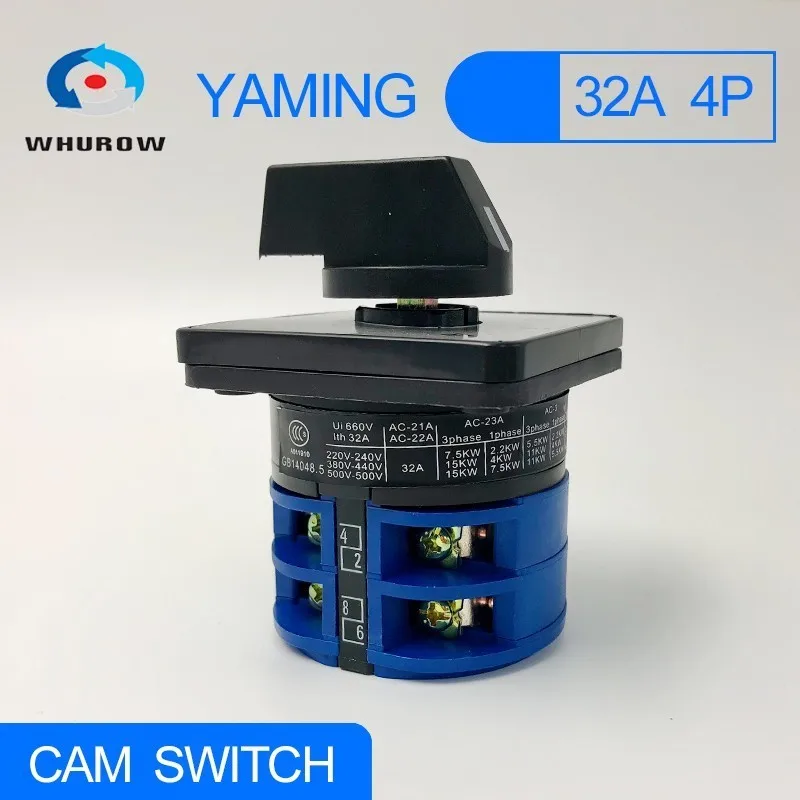 Electric 4 Positions 8 Terminals 2 Levels Rotary Cam Changeover Switch ...