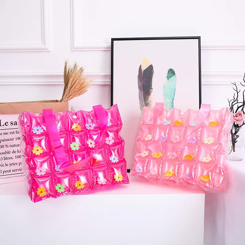 2022 New Inflatable Tote Bag Pvc Inflatable Bag Ladies Luxury Beach Bag ...