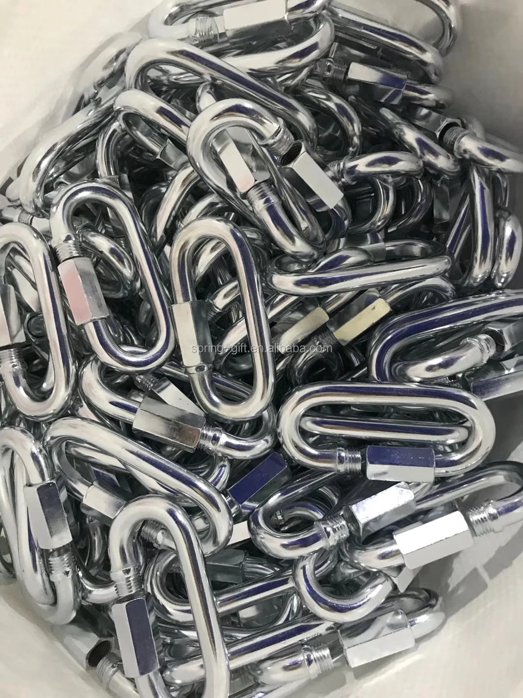Heavy Duty Stainless Steel Oval Locking Carabiner Clips Quick ...