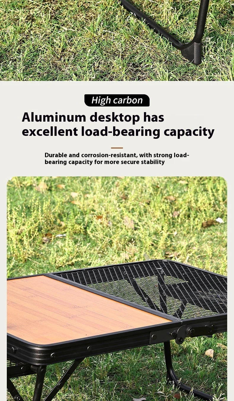 Wholesale Outdoor Aluminum Folding Mesh Table Multi-Functional Half ...