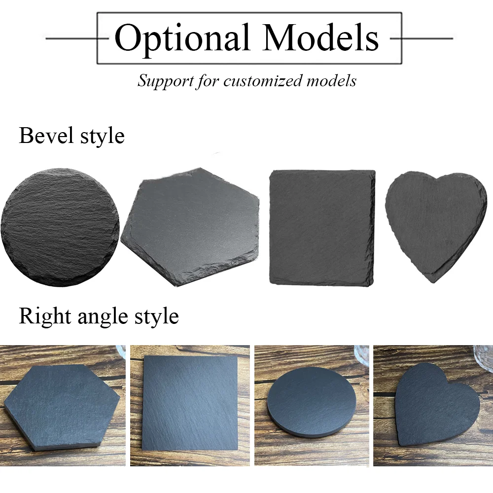 Wholesale Custom Logo Slate Coasters - Sustainable & Stylish