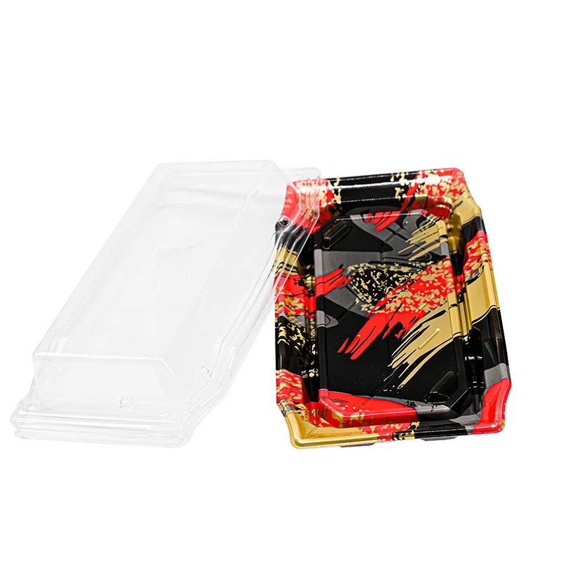 Custom Disposable Plastic Sushi Tray Togo Box For Fast Food Take-out ...