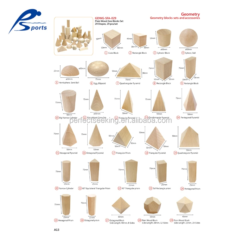 Basic Building Wooden Blocks Pattern Different Geometric Shapes Natural ...