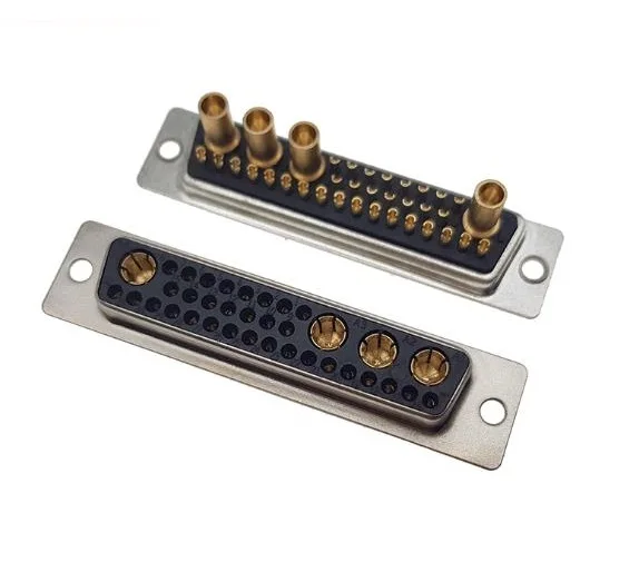 High Power Female Dsub D-sub Connector Pcb Combo Vga Crimp Type Gold ...