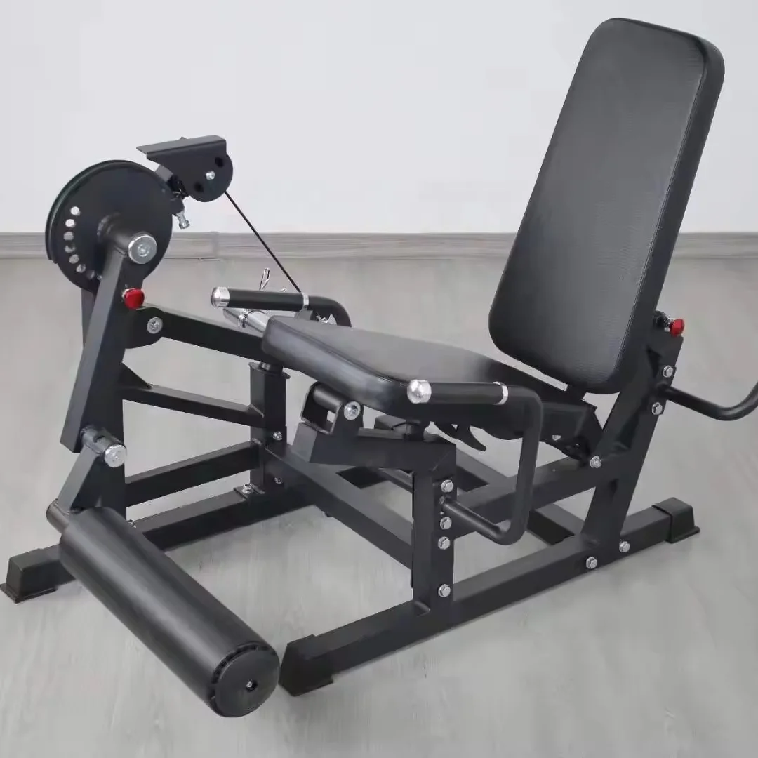 Plate Loaded Seated Leg Extension Trainer And Prone Leg Curl Workout ...
