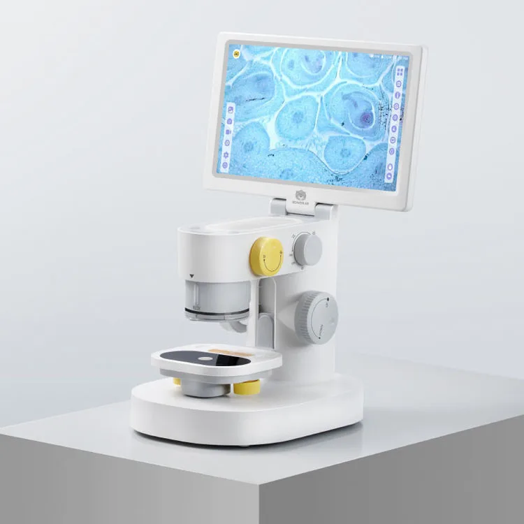 T1 1200X Trinocular Microscope with Camera - Large LCD Monitors