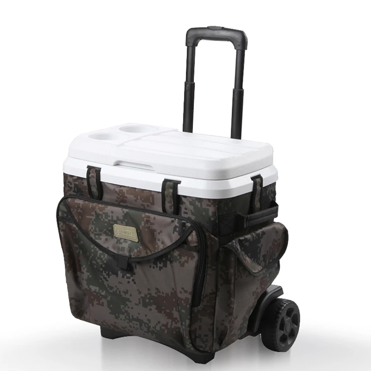 18l Fishing Ice Cooler Box Portable Wheeled Hard Cooler With Ce ...