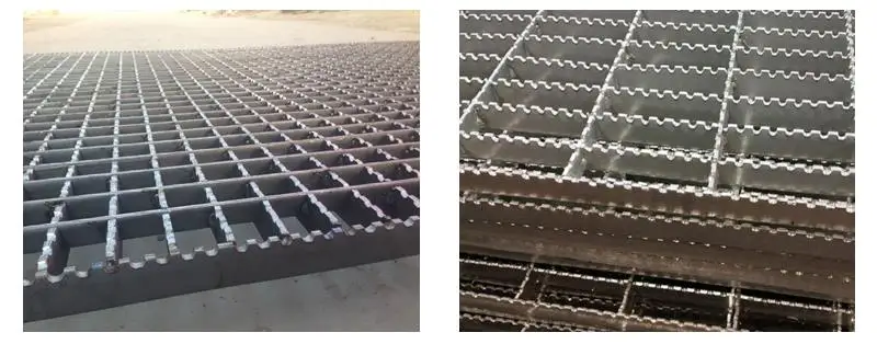 Platform Floor Steel Grating Design - Serrated & Galvanized