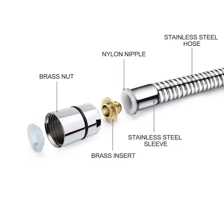 Modern Stainless Steel Retractable Shower Tube Durable PVC Brass ...