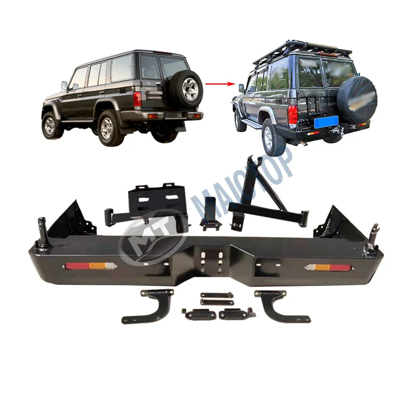 Maictop Car Accessories Facelift Steel Rear Bumper For Land Cruiser Lc 79 76 70 Series Lc76 Lc79 ...