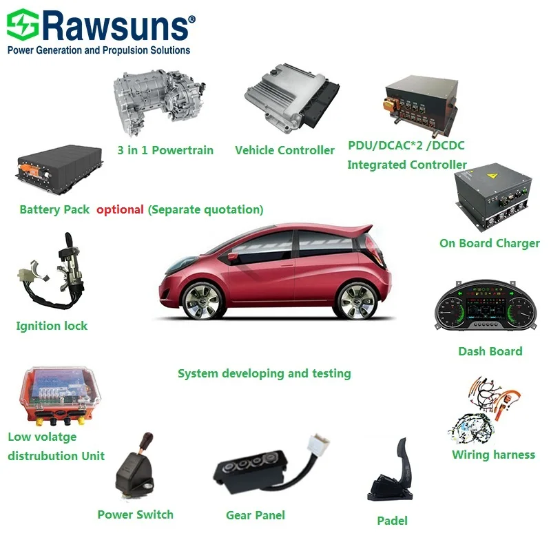 20kw 45kw EV Electric Car Engine Conversion Kit for A00 Class Model Vehicle