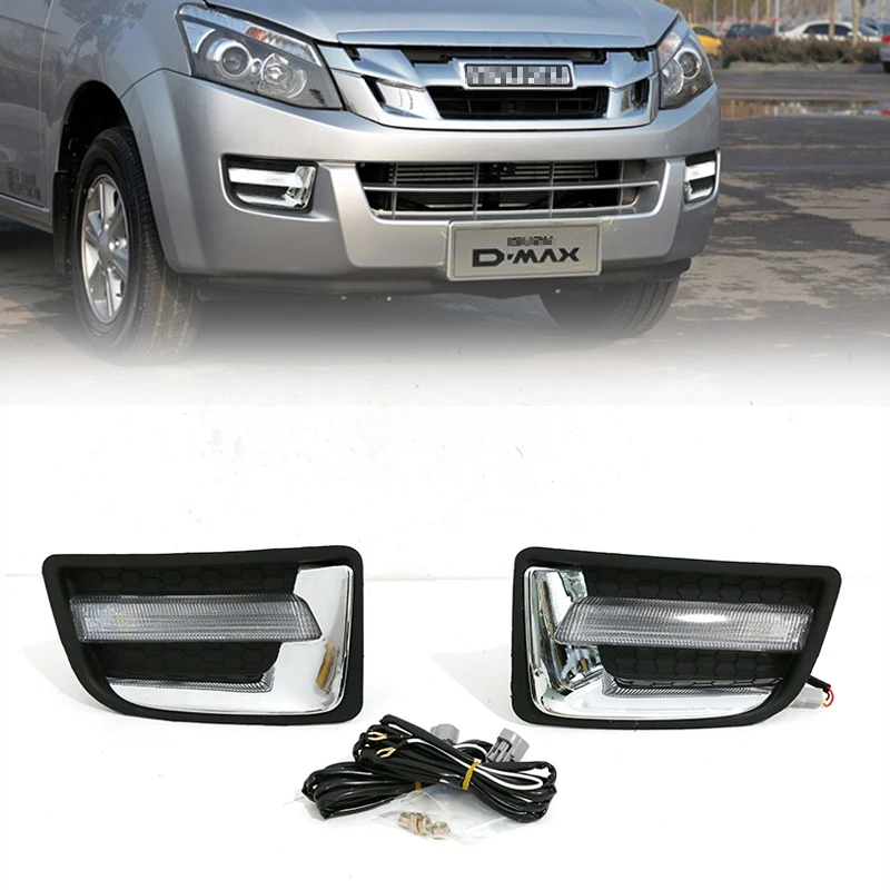 Isuzu D-Max 2014-2015 LED Daytime Running Lights, Waterproof Fog Lamp ...