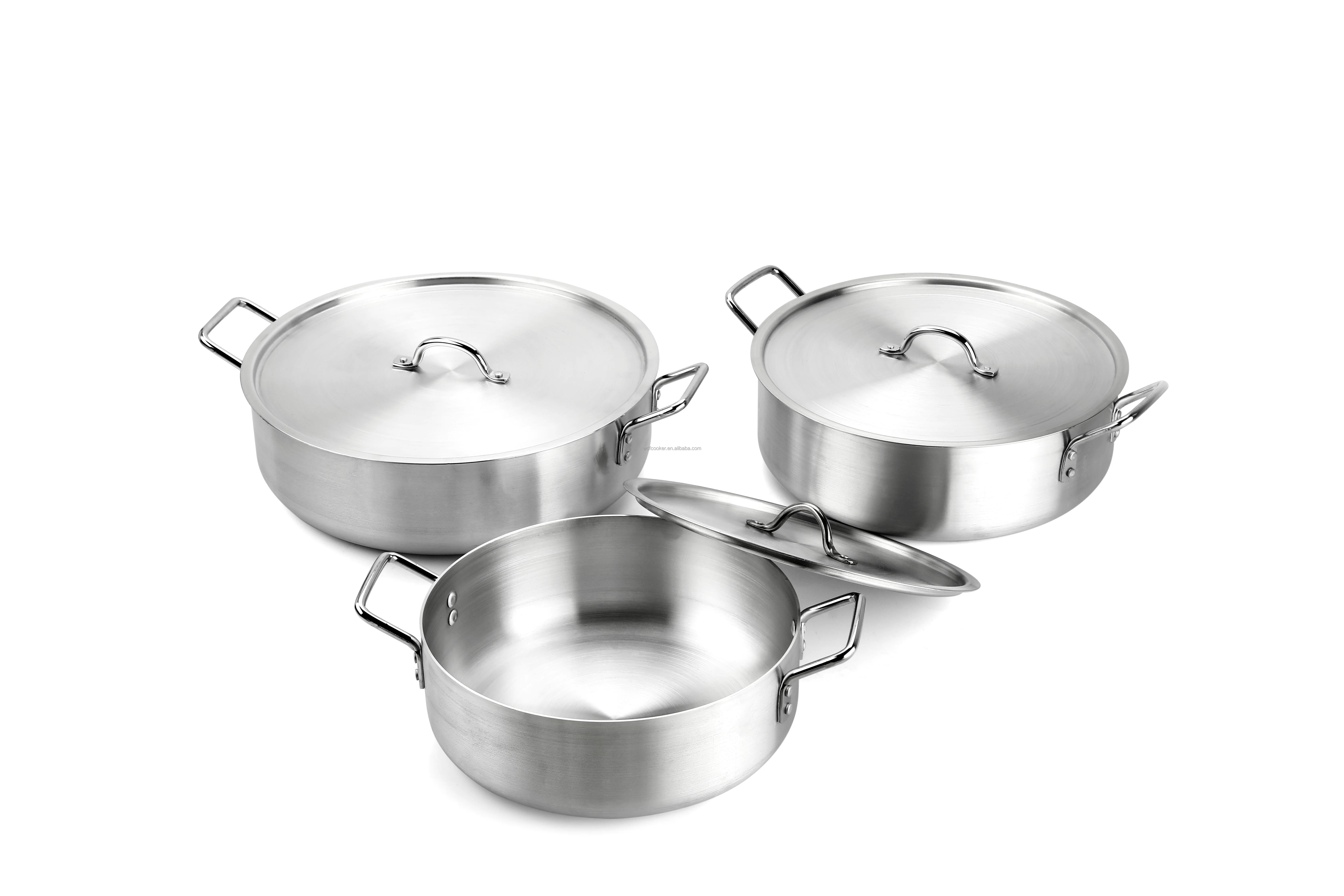 6 Pcs High Quality Cast Aluminium Cooking Pot Set with Lids for Home ...
