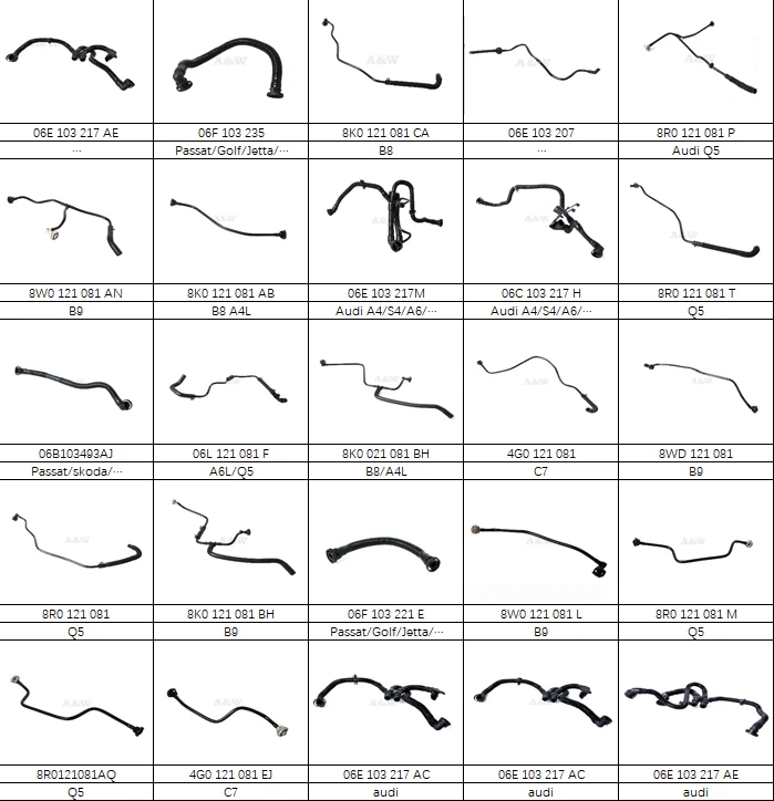Coolant Overflow Tank Pipe Expansion Tank Upper Hose For Audi B8 A5 A4 ...