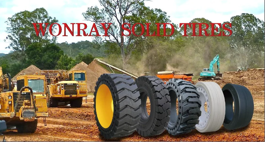 Durable Solid Industrial Tractor Tires for Skidsteer Loaders