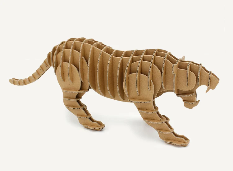 Cardboard Art 3d Model Tiger Home Decor - Buy Cardboard Art,Cardboard ...