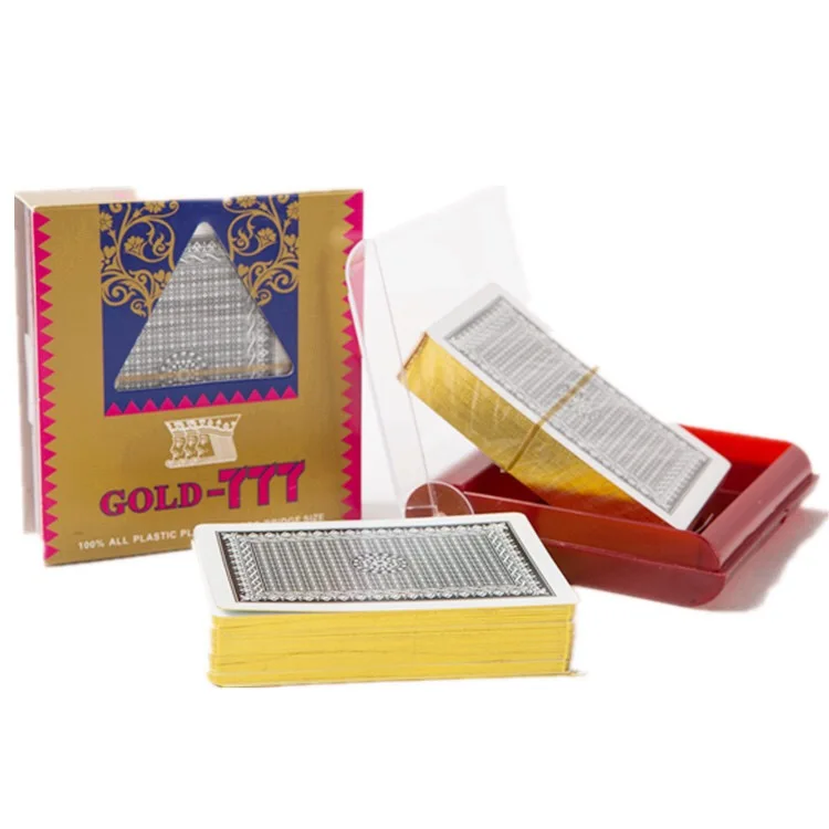 777 GOLD JB Plastic Playing Cards - Perfect for Promotions