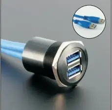 25mm Metal USB Connector - Reliable 2x USB3.0 Wiring