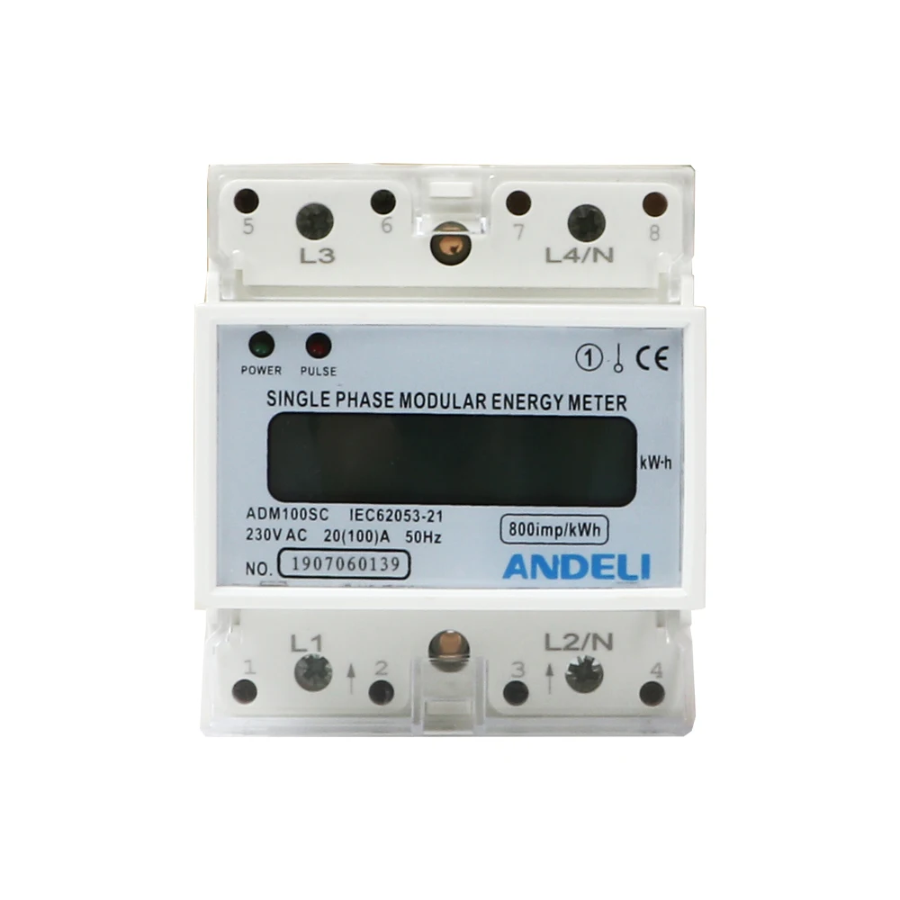20-100a Kwh Adm100sc Andeli Single Phase Energy Meter - Buy Energy ...