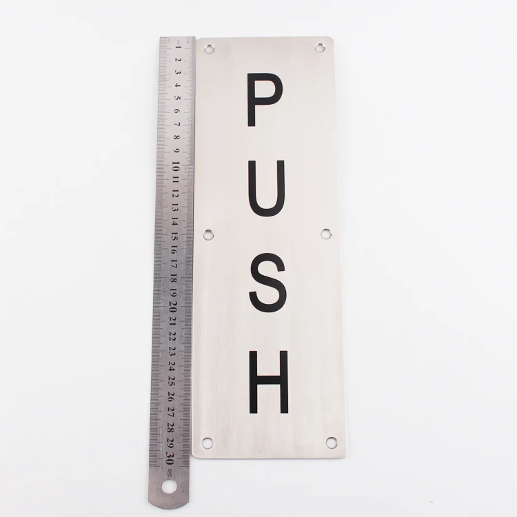 Stainless Steel Modern Push and Pull Door Sign Plate