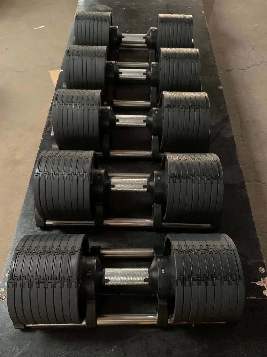 Adjustable Dumbbell Rubber Hex Dumbbell Adjustable Dumbbell 20kg 32kg ...