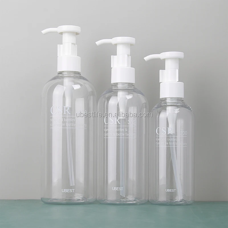 Inverted Conical Square Plastic Bottle 500ml Shampoo Body Wash Shower ...