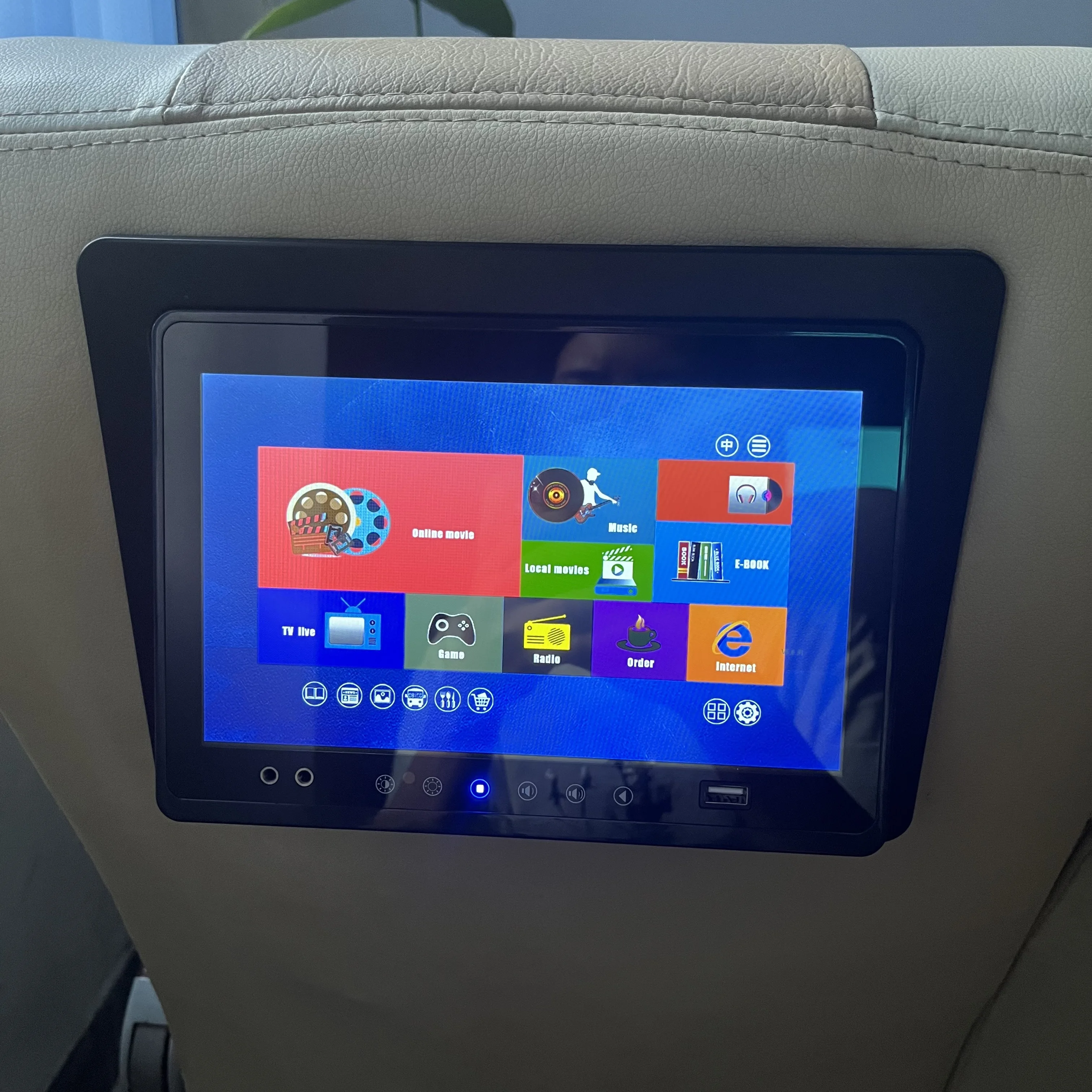 Wireless Bus Seat Back Monitor Android Headrest Monitor Rear Seat ...