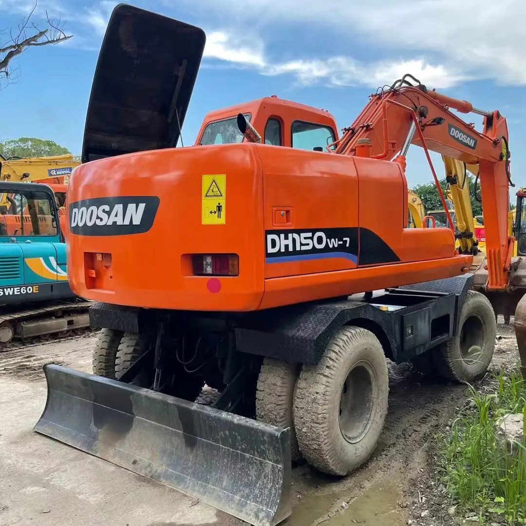 Used Doosan Dh150w 15t Crawler Excavators Mini Soil Digger Dry Land ...