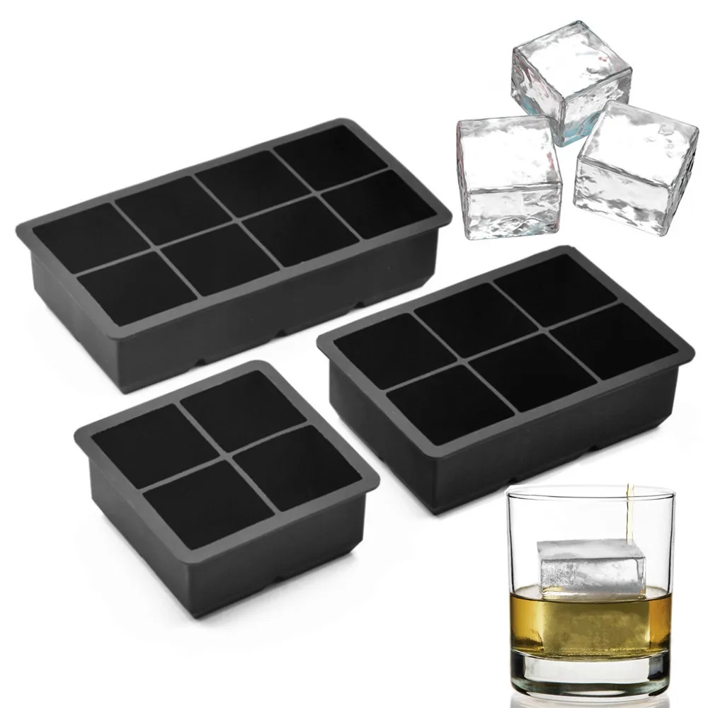 Sw Food Grade Big Giant Size Large Ice Cube Mold Reusable Bpa Free 8 ...