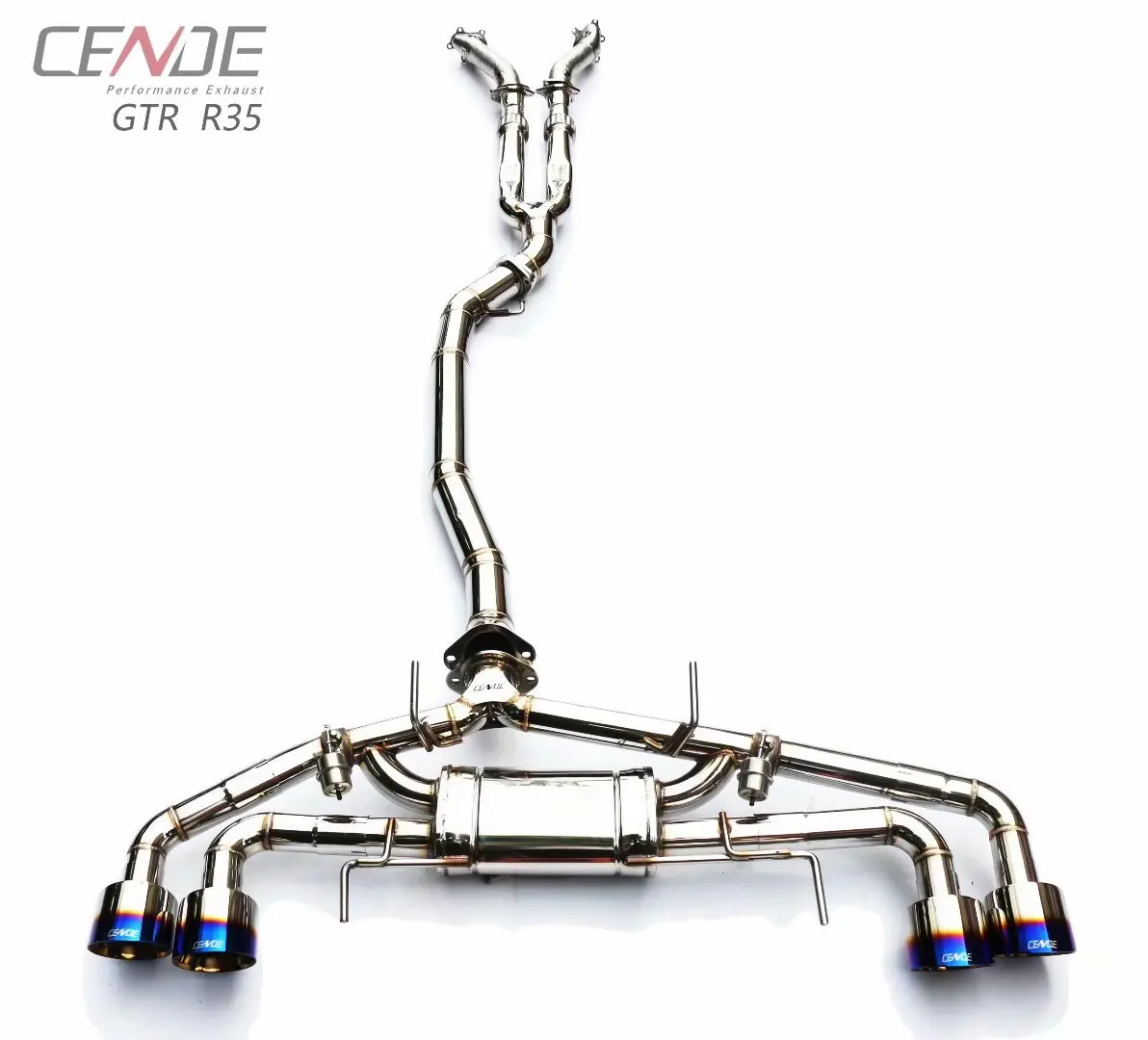 CENDE Performance Titanium Valvetronic Exhaust Tips for Nissan GTR R35