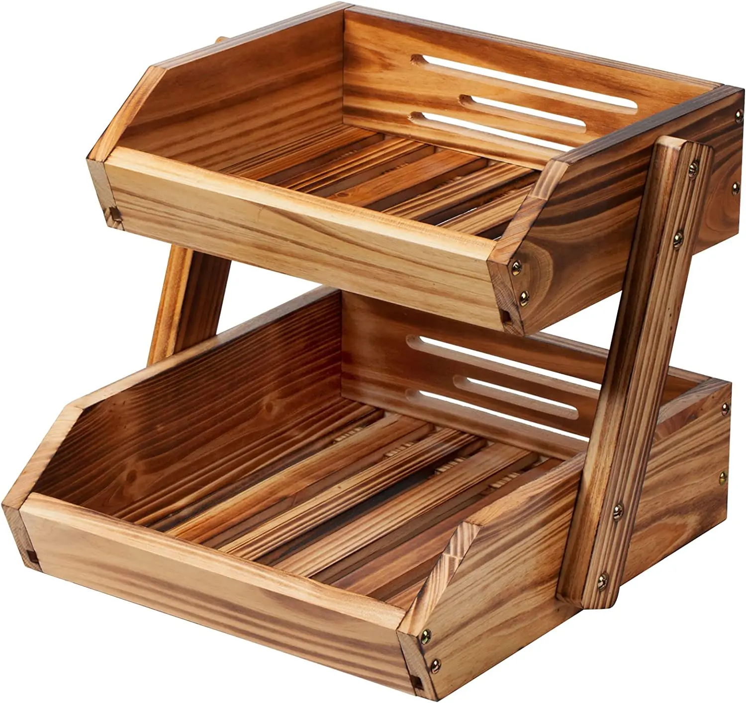 Wooden Vegetable and Fruit Storage Racks - Sustainable & Foldable