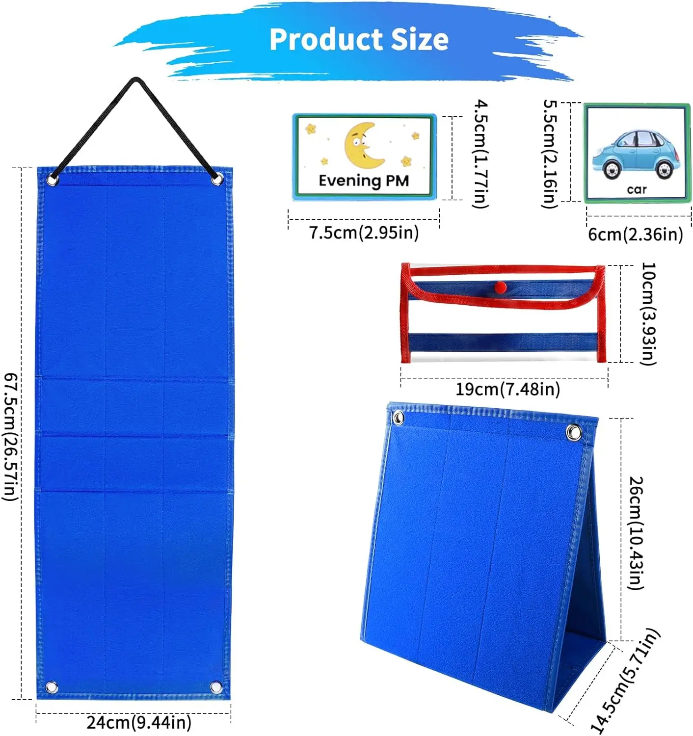 Kids Visual Schedule Calendar Chart 2 In 1 Autism Daily Chore Routine ...