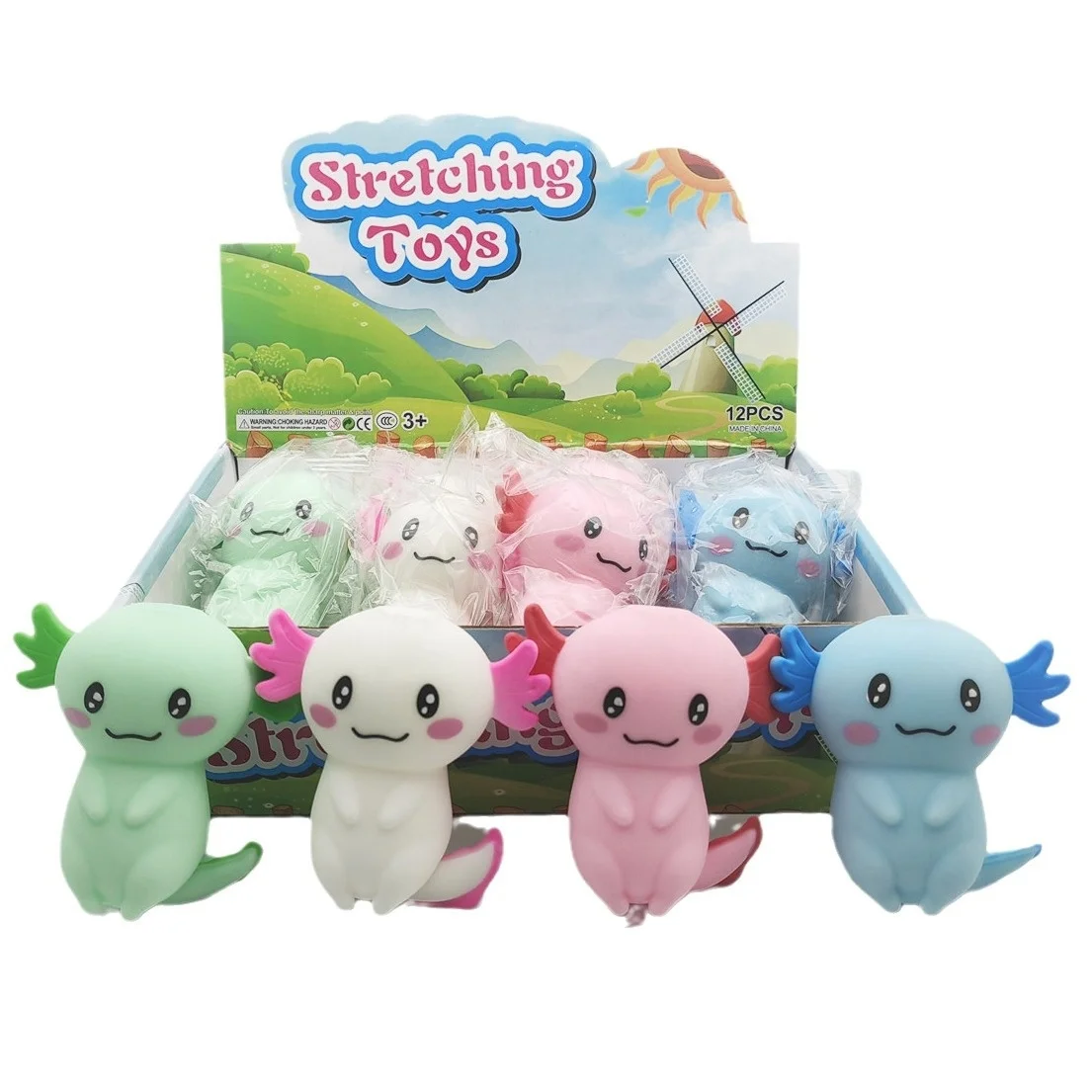 New Arrival Axolotl Tpr Stress Relief Stress Toy Mochi Soft Squishy ...