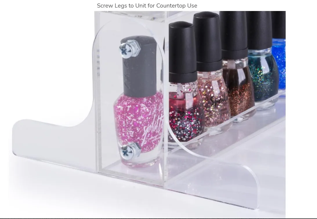 Clear Acrylic Nail Enamel Stand - Eco-Friendly Display Rack