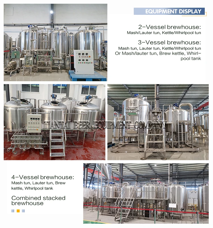 500l 5hl Electric Heating Three Vessel Brewhouse Mash Tun Brew Kettle ...