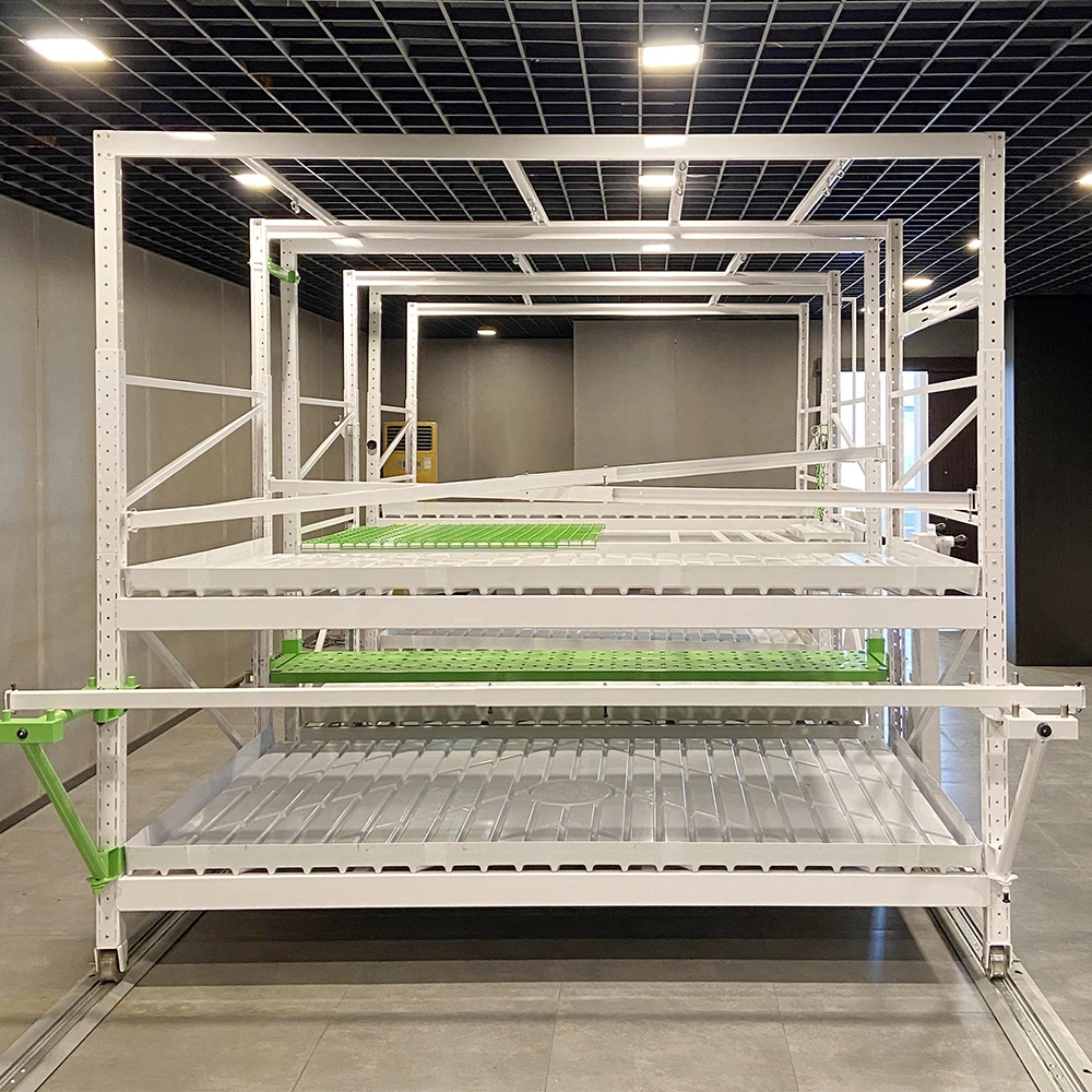 Custom Multi Tier Indoor Cultivation Plant Led Grow System Movable ...