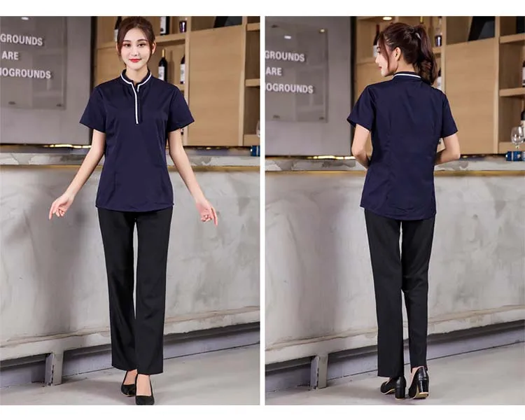 Limpiador de mucama ropa de trabajo restaurante personal cafetería ...