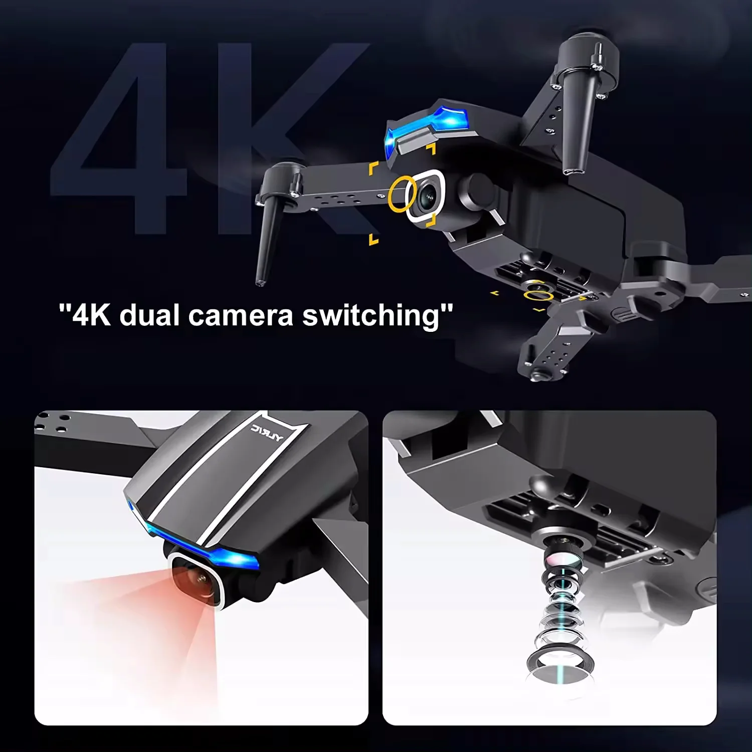 Rx Mini Drone With 4k Camera E99 Pro K3 Obstacle Avoidance 2.4g Remote ...