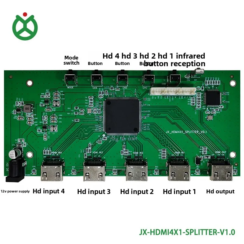 HD MI 4-in-1-Out for Video Splitter Screen Supports Simultaneous 4 ...