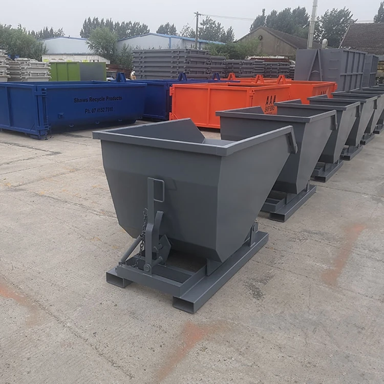 Transportable Steel Tipper Bin Mini Forklift Dumpster Self Dumping ...