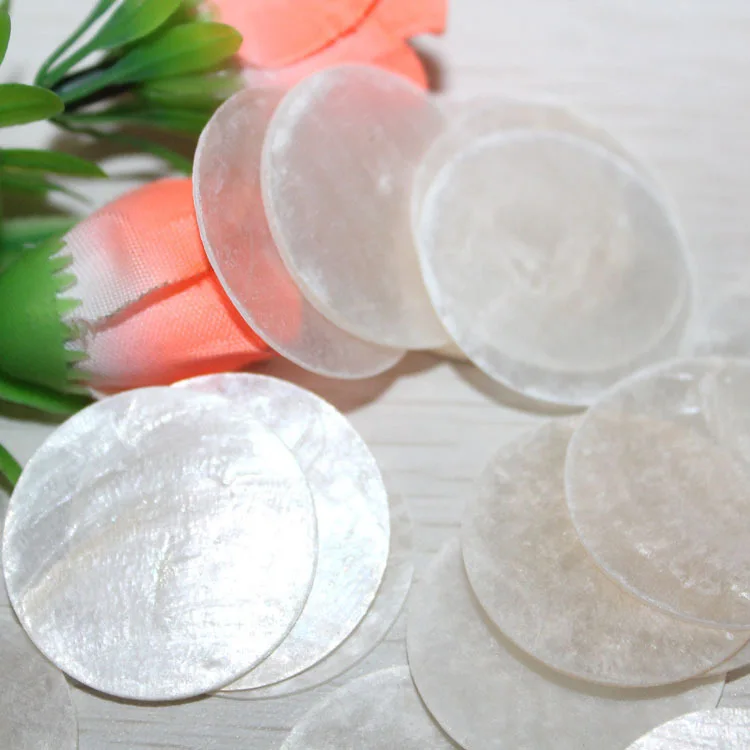 Wholesale Natural Round White Capiz Shell Crafts