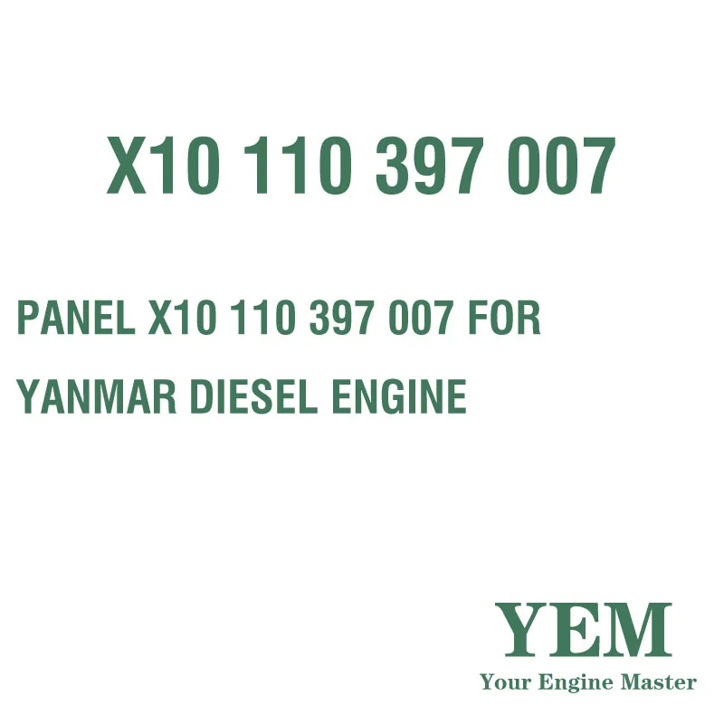 面板 X10 110 397 007 用于 Yanmar 柴油发动机 - Buy 面板，面板 X10 110 397 007，x10 110 ...