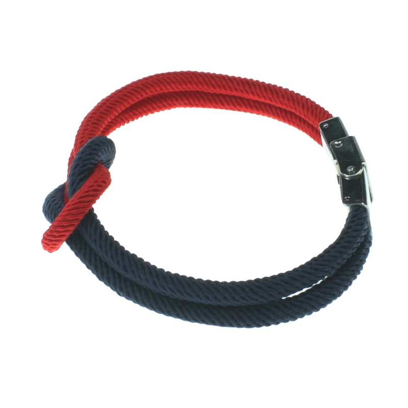 Stainless Watch Knot Nylon Rope Bracelet Wristband Bracelet For Men ...