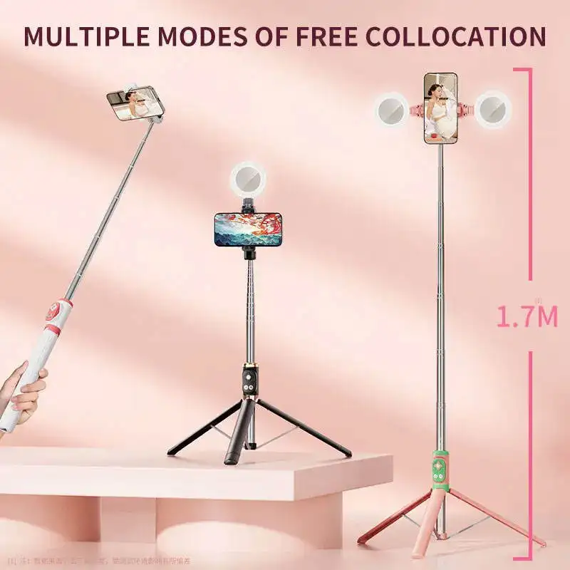 1.7 M Custom Rotating Selfie Stick And Mobile Tripod Stand 360 Rotation ...