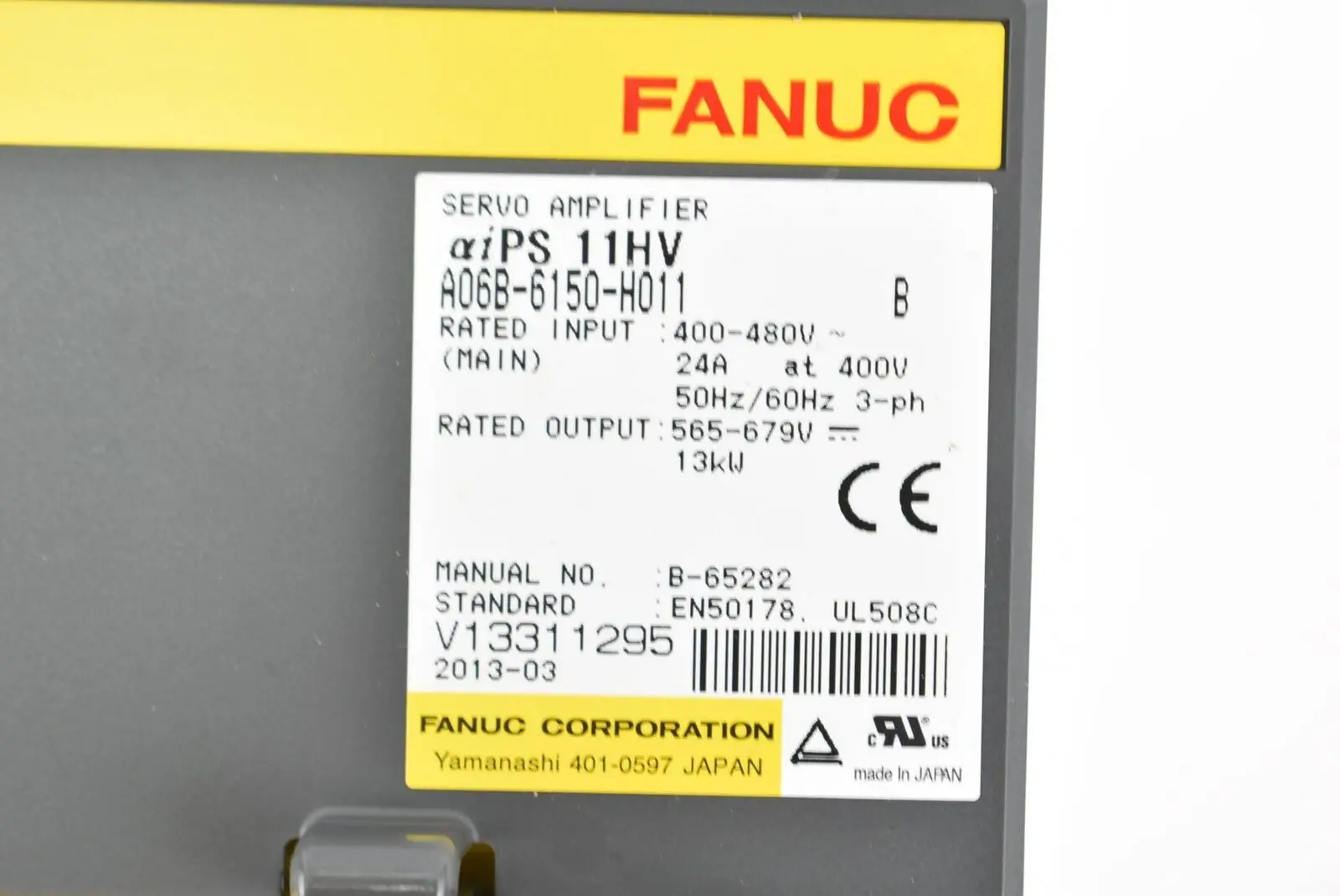 Fanuc Servo Amplifier Aips 11hv A06b-6150-h011 ( A06b6150h011 ) Ver. B Ac Servo Motor Servo ...